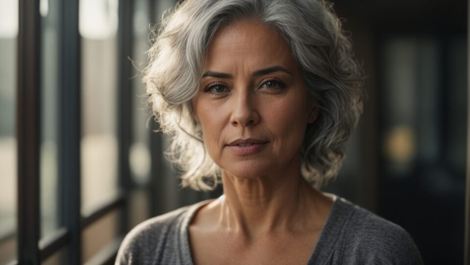 BEST Short Haircuts When Growing Out Gray Hair [With Photos]