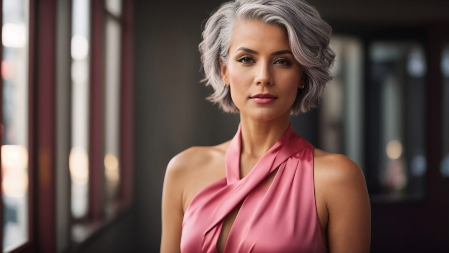 BEST Short Haircuts When Growing Out Gray Hair [With Photos]