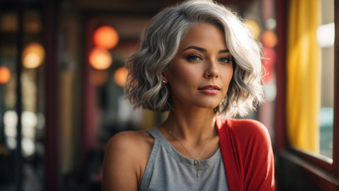 BEST Short Haircuts When Growing Out Gray Hair [With Photos]