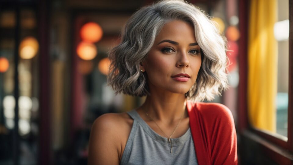7 BEST Short Haircuts When Growing Out Gray Hair [With Photos]