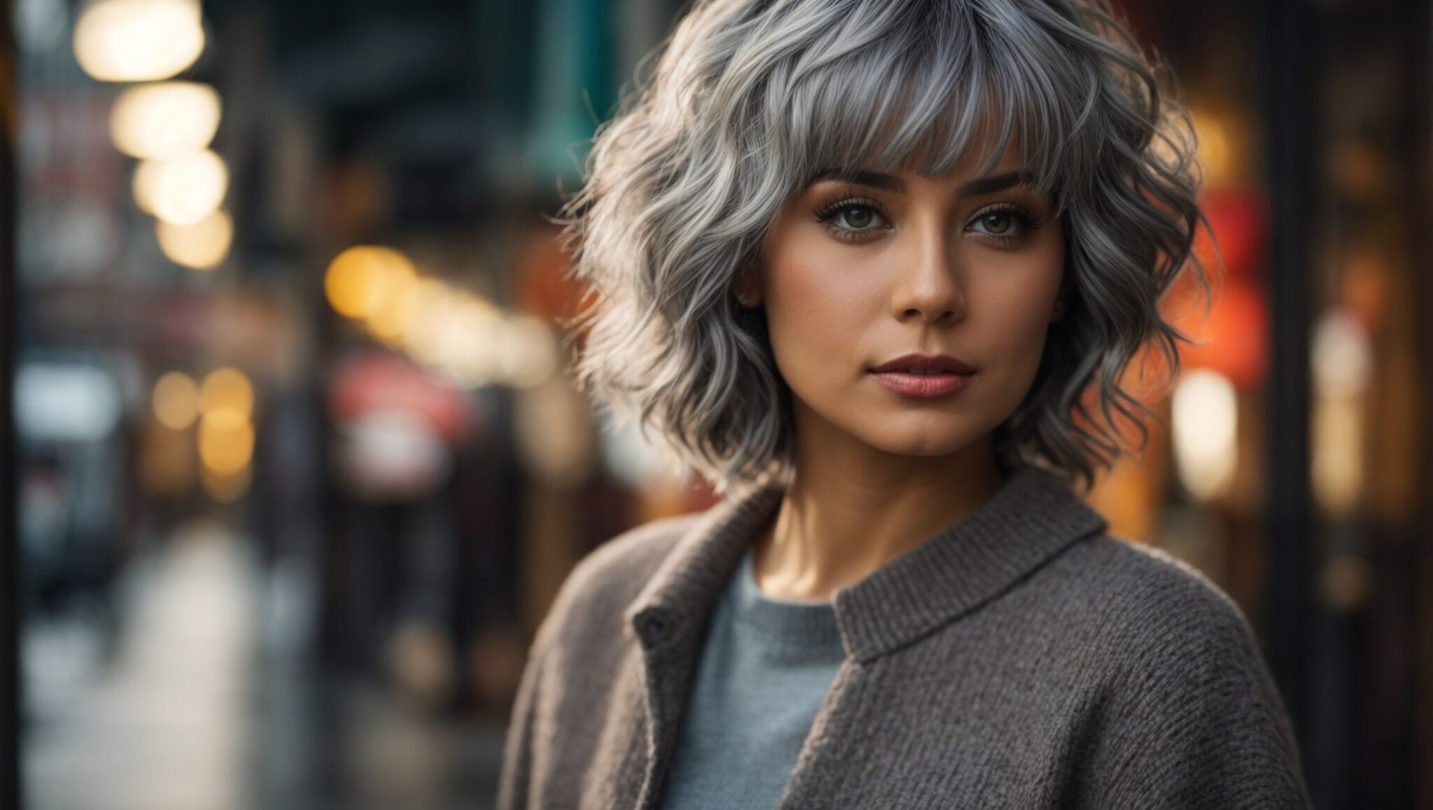 BEST Short Haircuts When Growing Out Gray Hair [With Photos]
