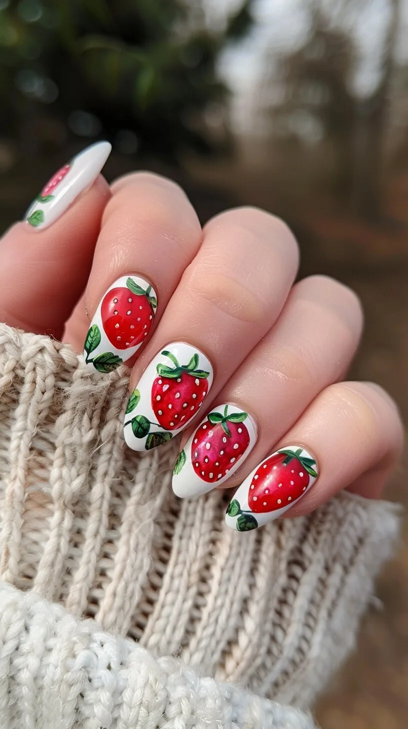 39+ Sweet Strawberry Nail Art Ideas That Are Berry Beautiful!